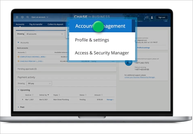 How to provide access to Chase
